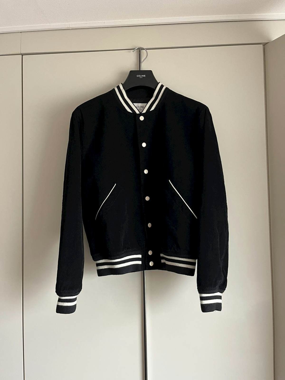 Celine Celine Back Logo Coduroy Teddy Bomber | Grailed