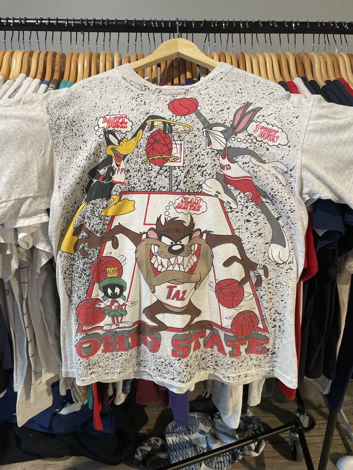Vintage 90s single stitch Taz looney tunes AOP | Grailed