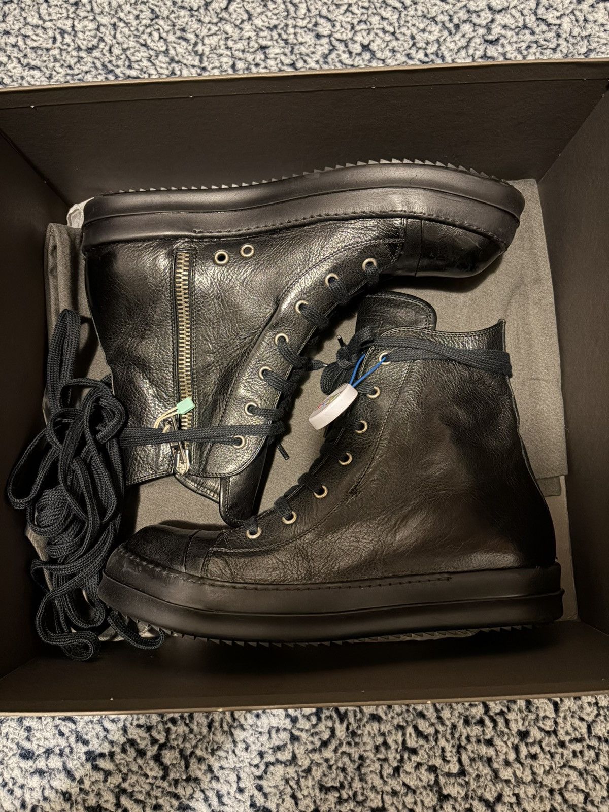 Rick Owens Rick Owens Ramones Black Leather 43 2010 | Grailed
