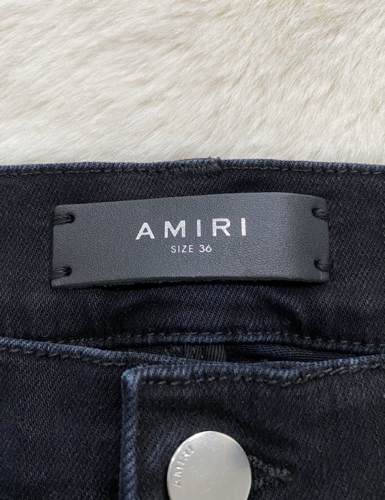 Amiri Amiri Washed Black Marble Pattern MX1 Combination Leather | Grailed