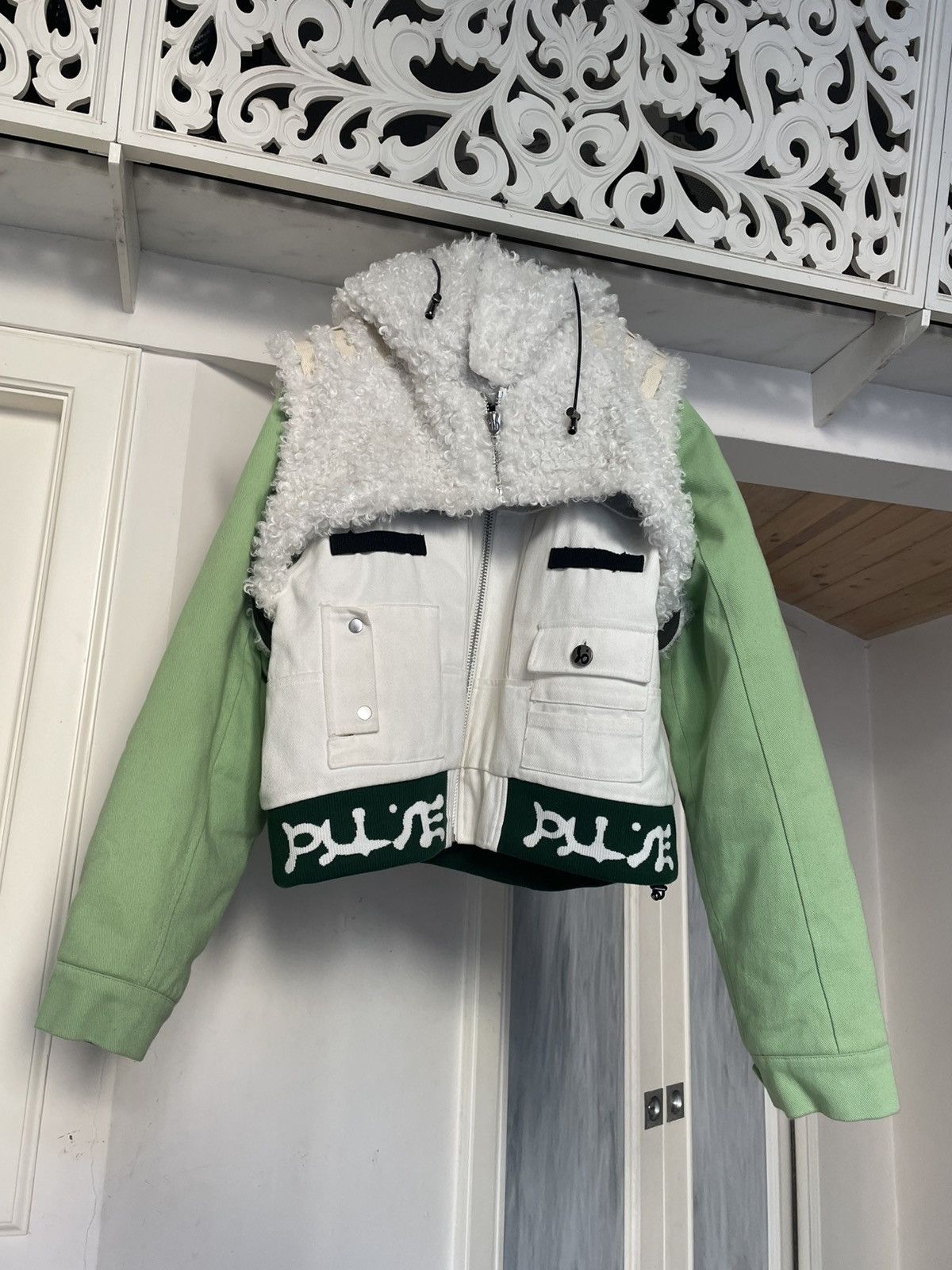 Bad Son Badson Voyager White Green Bomber Jacket/Vest | Grailed