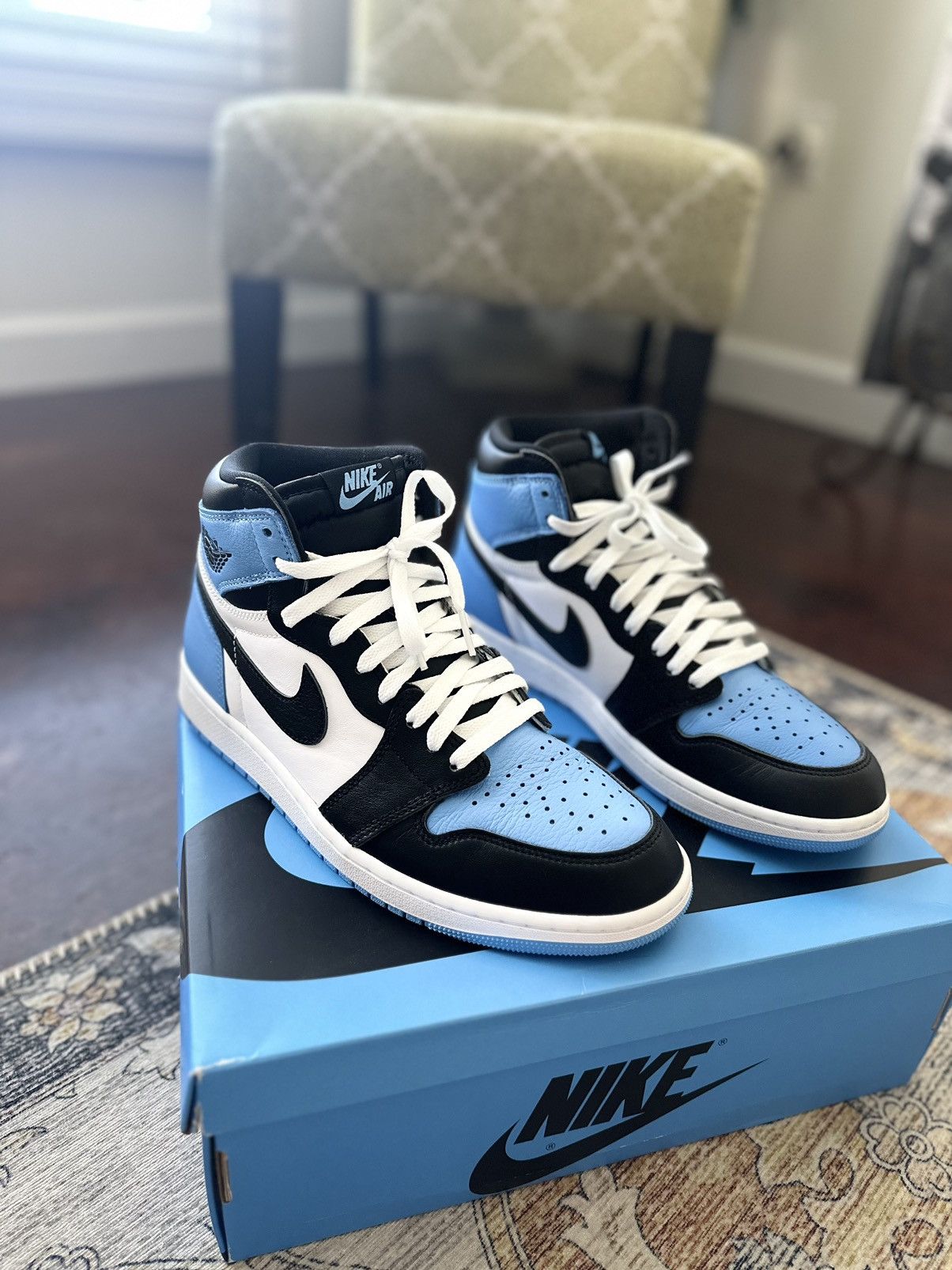 Jordan Brand × Nike Unc Toe Jordan 1 High | Grailed
