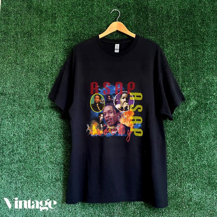Vintage ASAP Rocky Rapper Graphic Retro Y2K T-Shirts 1side | Grailed