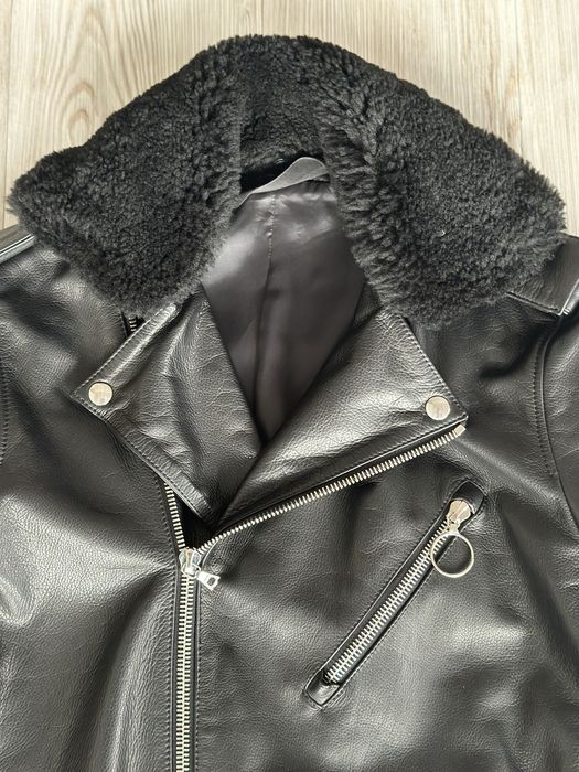 Acne Studios Araki Shearling Collar Leather Jacket | Grailed