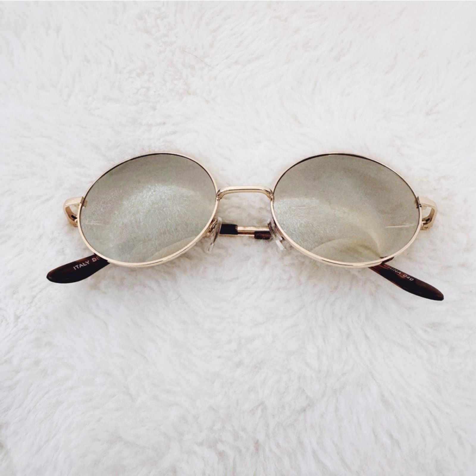 Other Harper Silver & Gold Rims Round Lens Sunglasses | Grailed