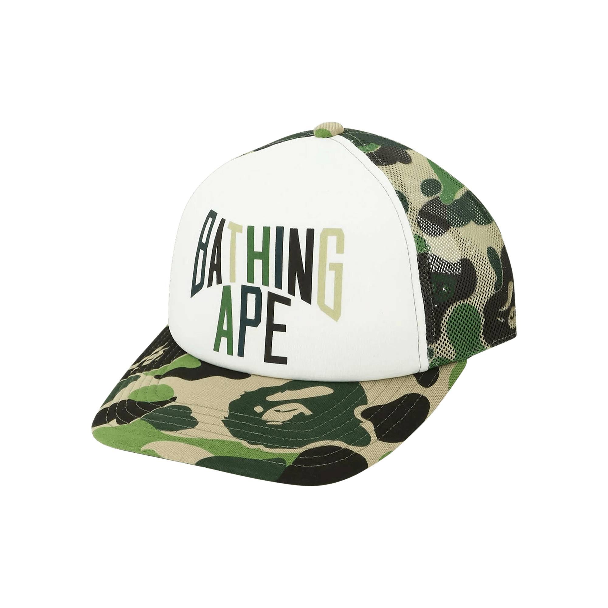 Bape BAPE ABC Camo NYC Logo Mesh Cap Green | Grailed