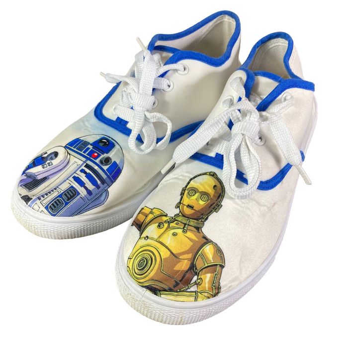 Star Wars Star Wars R2-D2 C3P0 Shoes White Lace Up Womens White Sz 10 ...