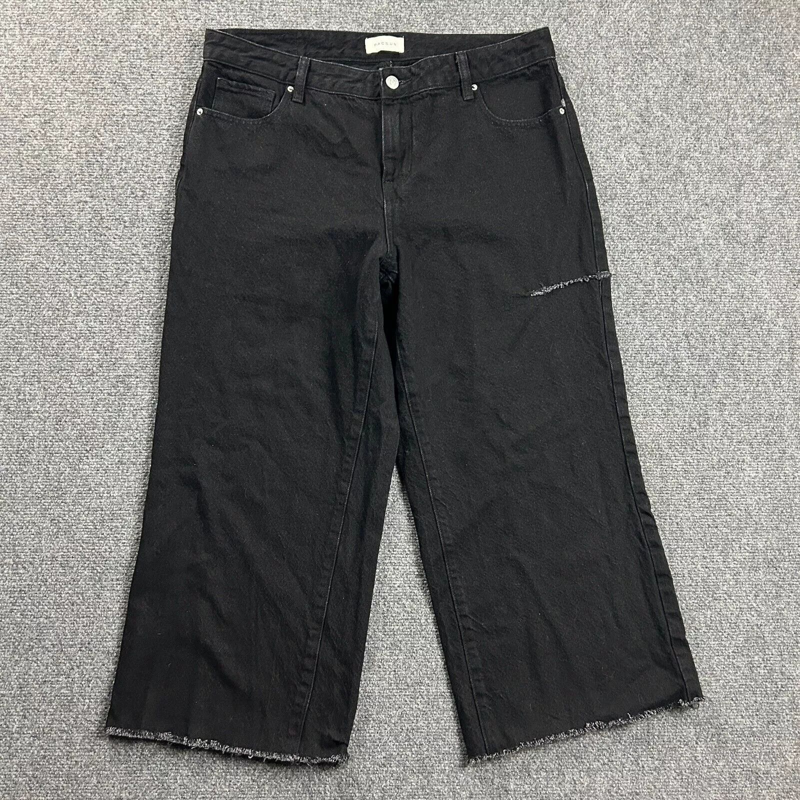 Pacsun Pacsun Jeans Womens 30 Charcoal Gray Baggy Capri Denim | Grailed