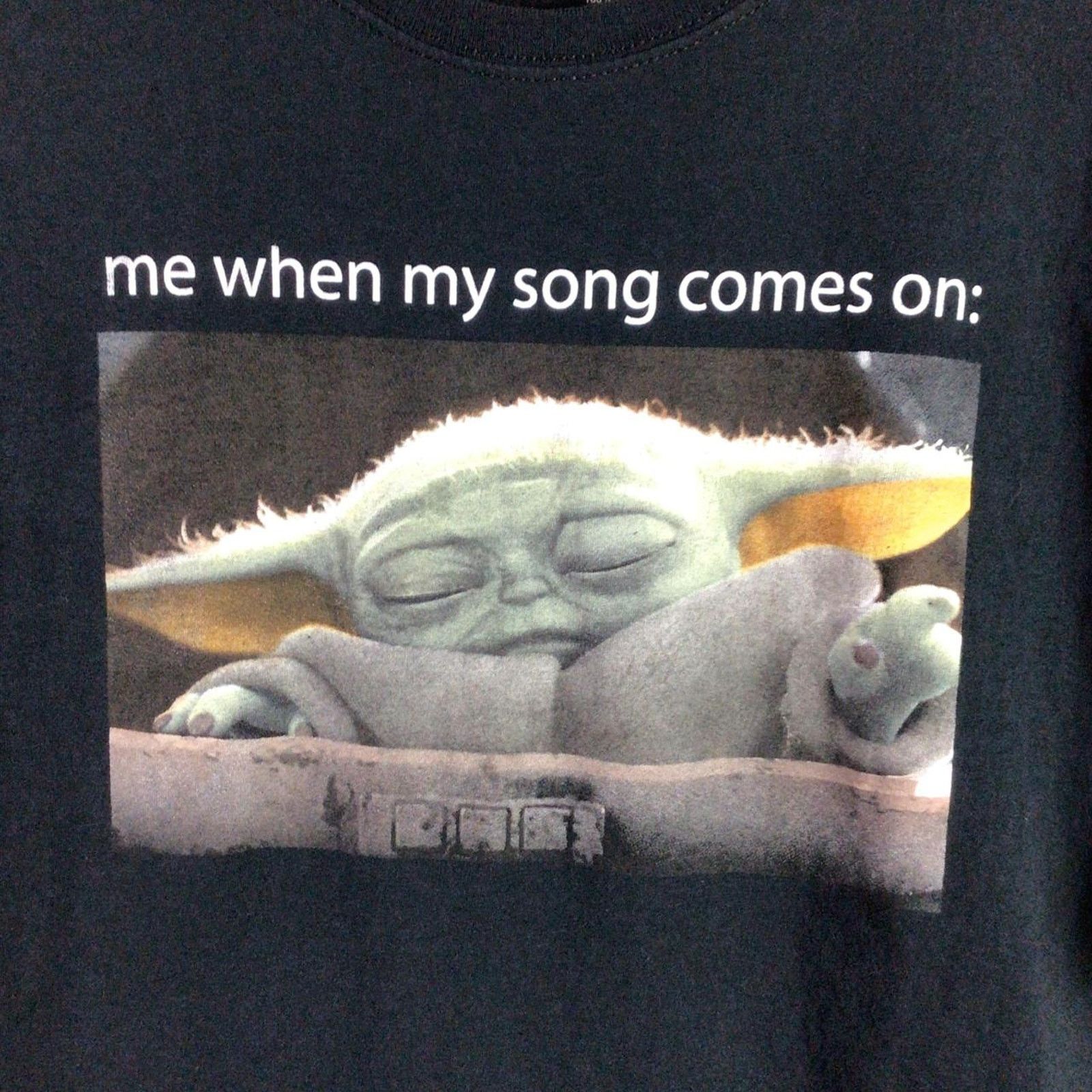 Star Wars Star Wars Baby Yoda Grogu song music Meme Croptop Black XL ...