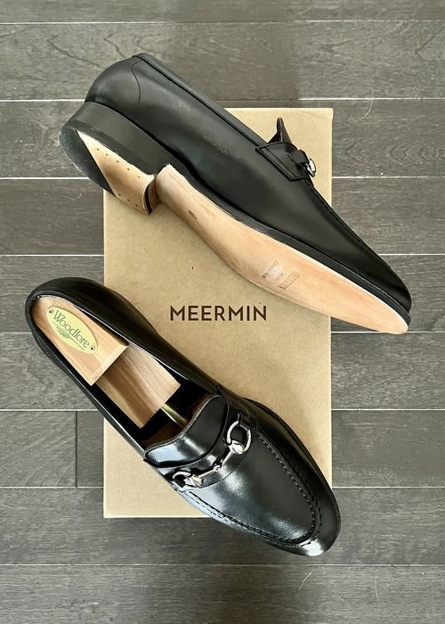 Meermin Black calf chrome buckle loafer | Grailed