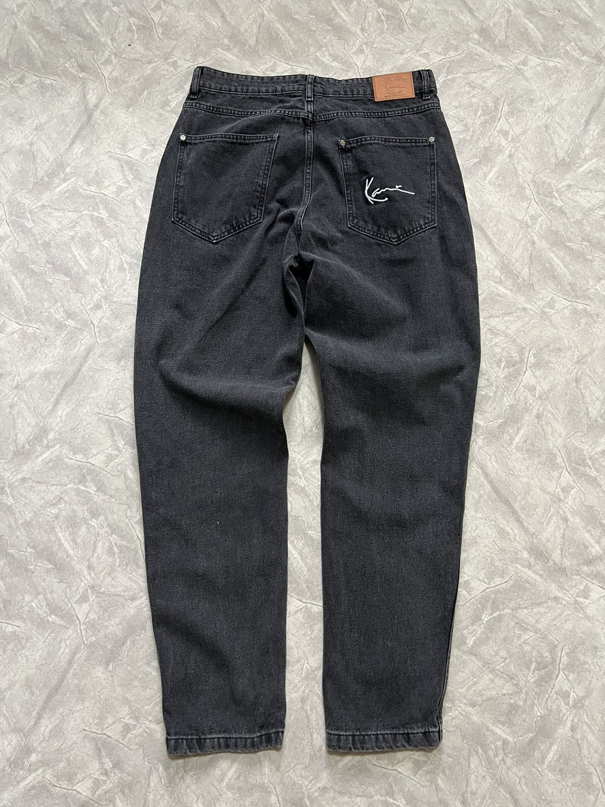 Karl Kani × Streetwear Karl Kani Washed Black Denim Jeans Pants | Grailed