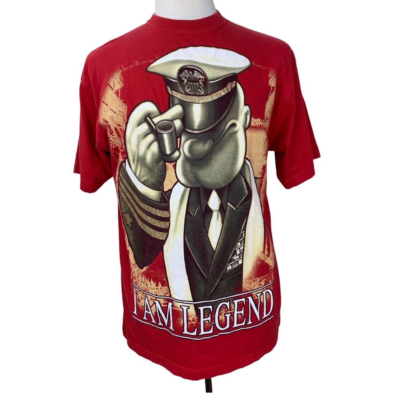 Streetwear × Vintage Millennium Vintage Popeye T-Shirt Red Large Hip ...