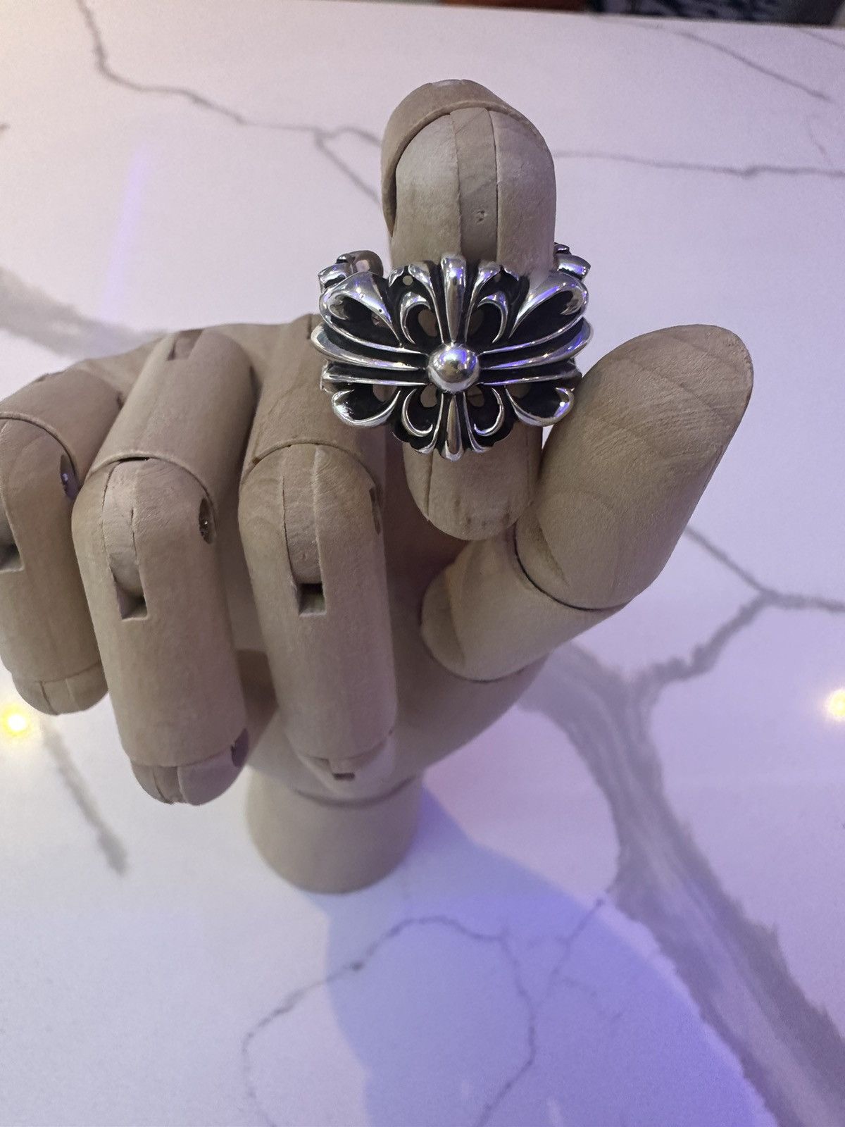 Chrome Hearts CHROME HEARTS DOUBLE FLORAL RING | Grailed