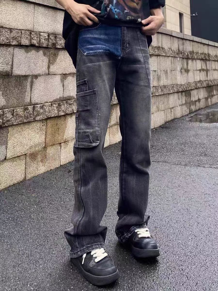 Japanese Brand × Jean × Streetwear High Street Distressed Contrast ...