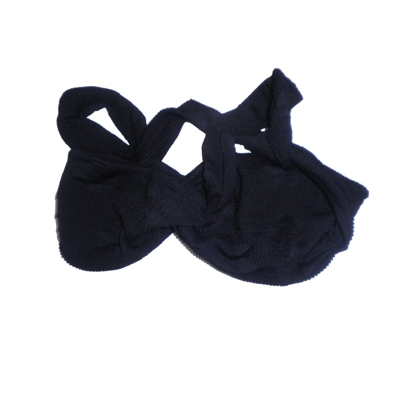 Unlisted Wrap/Cross Front, Terry Material, Bandeau Bikini Top, Black ...