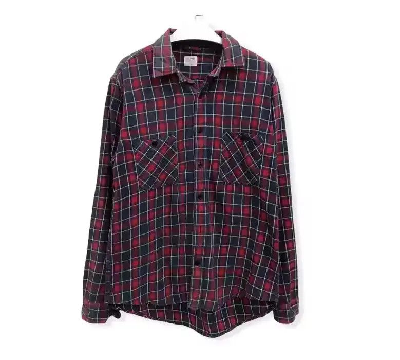 Flannel Japanese Brand Back Number Flannel Shirt | Grailed