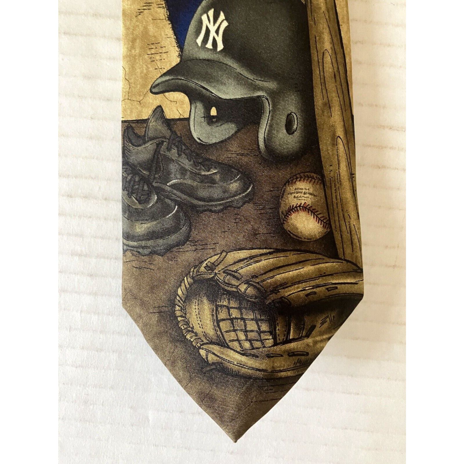 Vintage MLB Eagles Wings Men's Necktie Tie Silk Satin New York Yankees ...