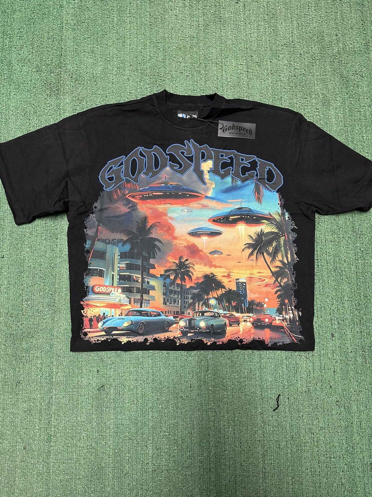 Godspeed Miami UFO TEE BLACK | Grailed