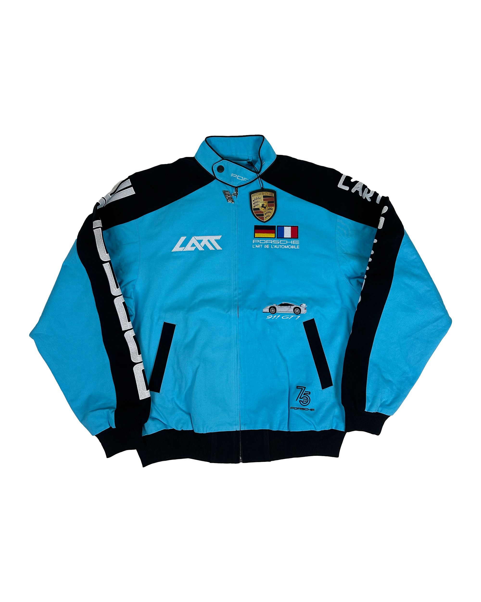 Porsche Design L'ART & PORSCHE GT1 RACING JACKET - BLACK / TURQUOISE ...