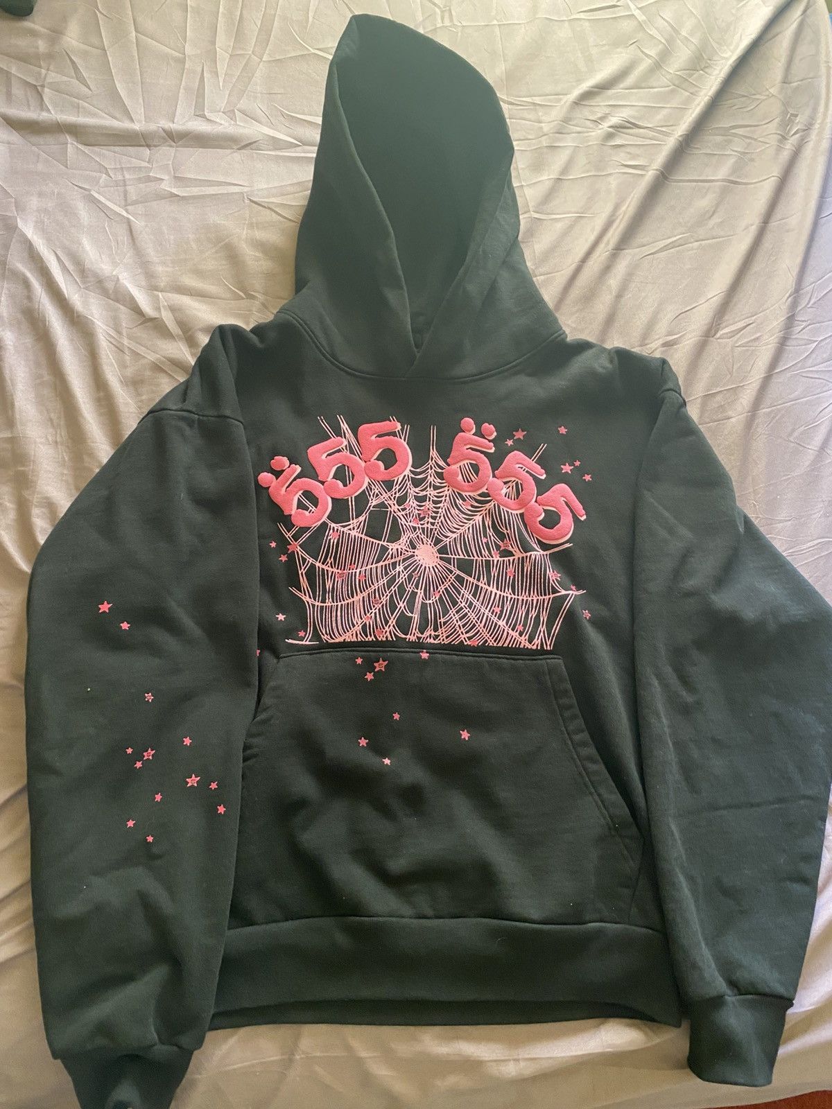 Sp5der Sp5der angel number 555 hoodie | Grailed