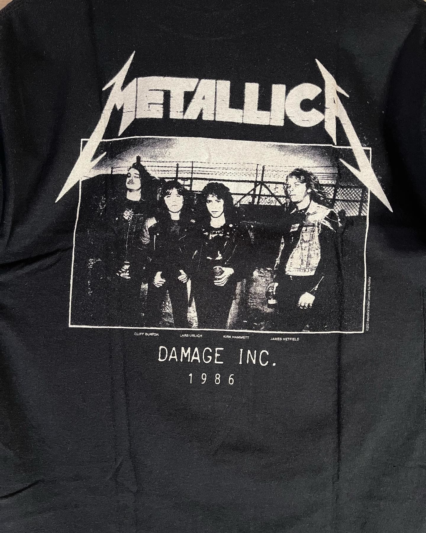 Band Tees × Metallica Official Merchandise Metallica Damage inc 1986 ...