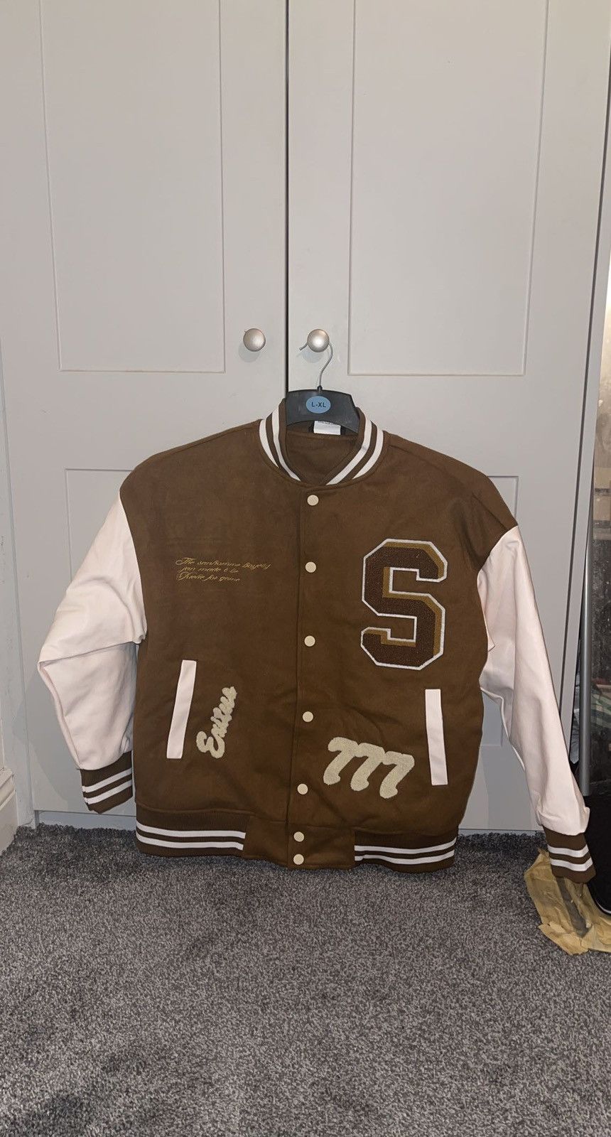 Vintage Brown Varsity Jacket | Grailed