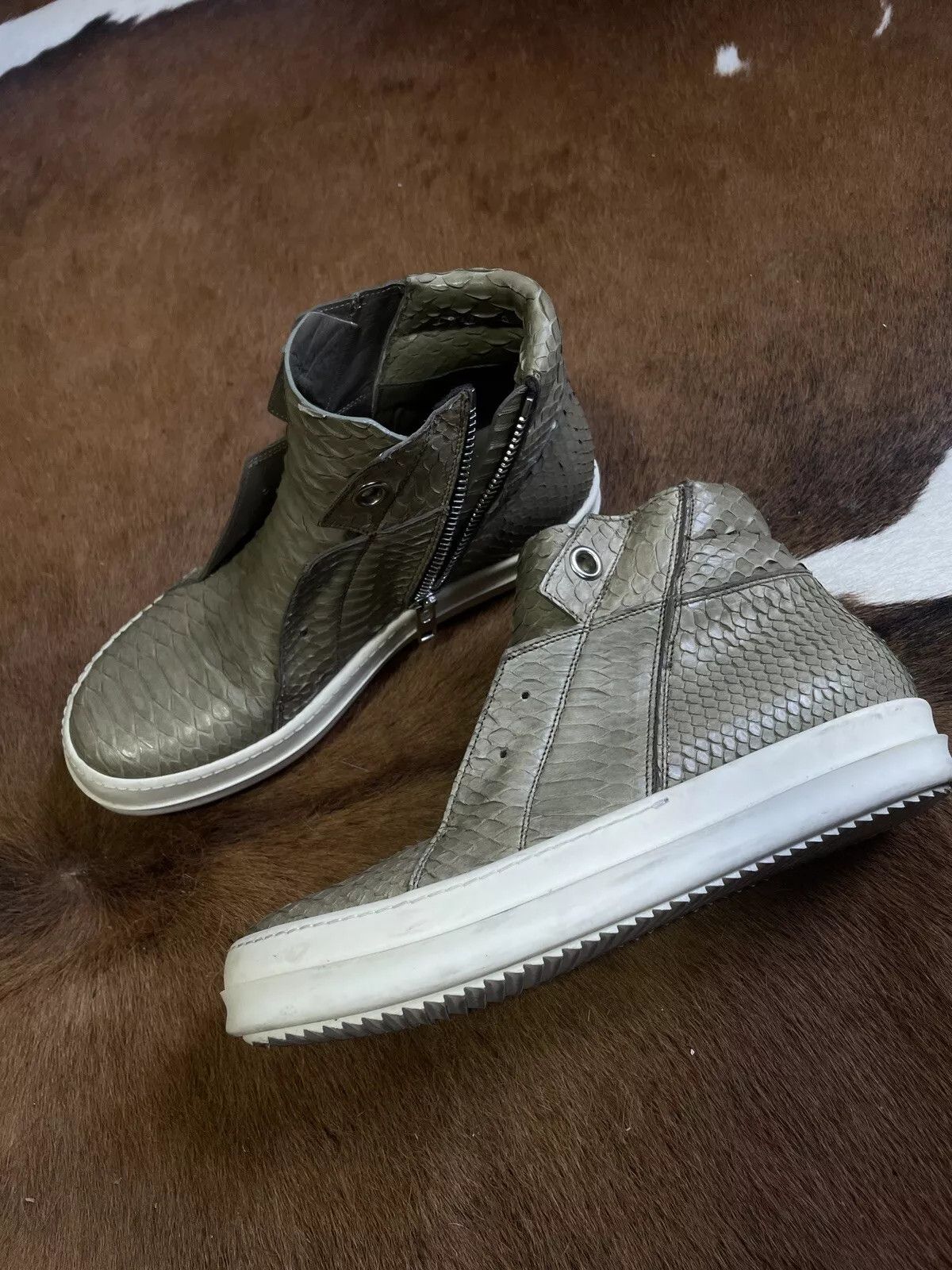 Rick Owens × Rick Owens Drkshdw Rick Owens SS13 Python Leather Island ...
