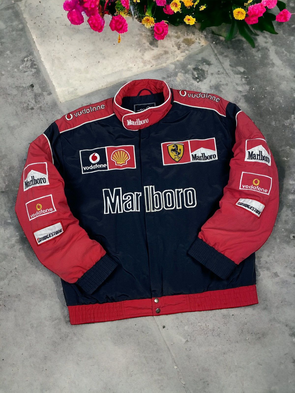 Ferrari × Marlboro × Racing Vintage Marlboro 90s Ferrari Racing Jacket ...