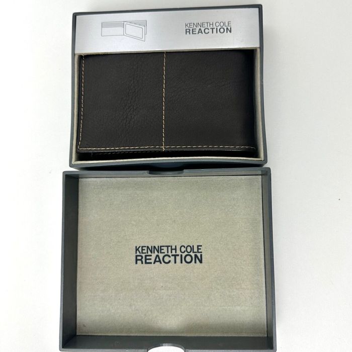 Kenneth Cole Kenneth Cole Reaction Men's Brown Faux Leather Bifold ...