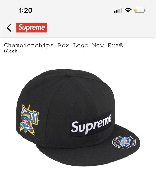Supreme SUPREME CHAMPIONSHIPS BOX LOGO NEW ERA® FITTED HAT | Grailed