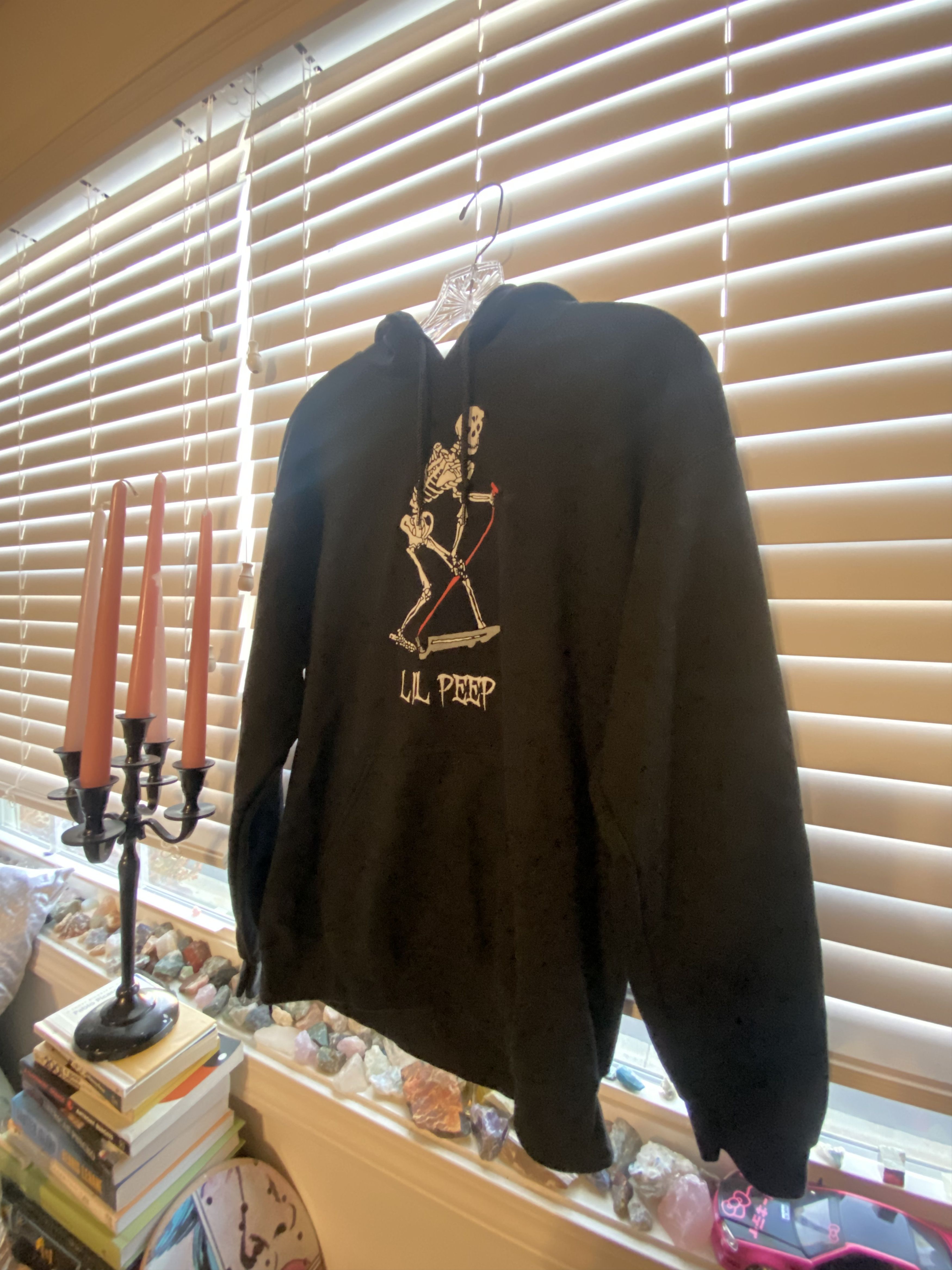 LIL PEEP Authentic Lil Peep X Schemaposse Skeleton Hoodie | Grailed