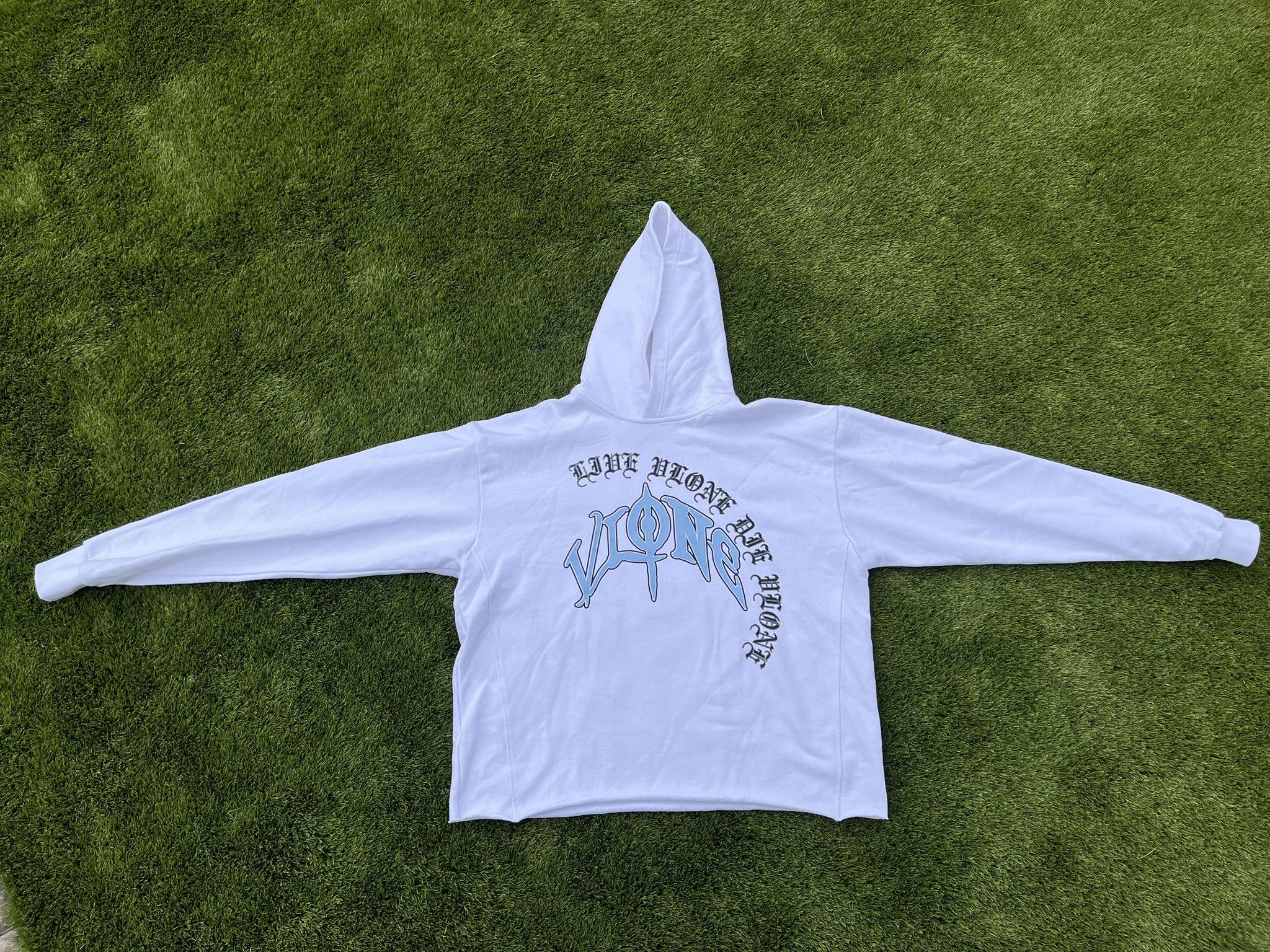 Vlone VLONE O-Hoodie WHITE/BLUE | Grailed