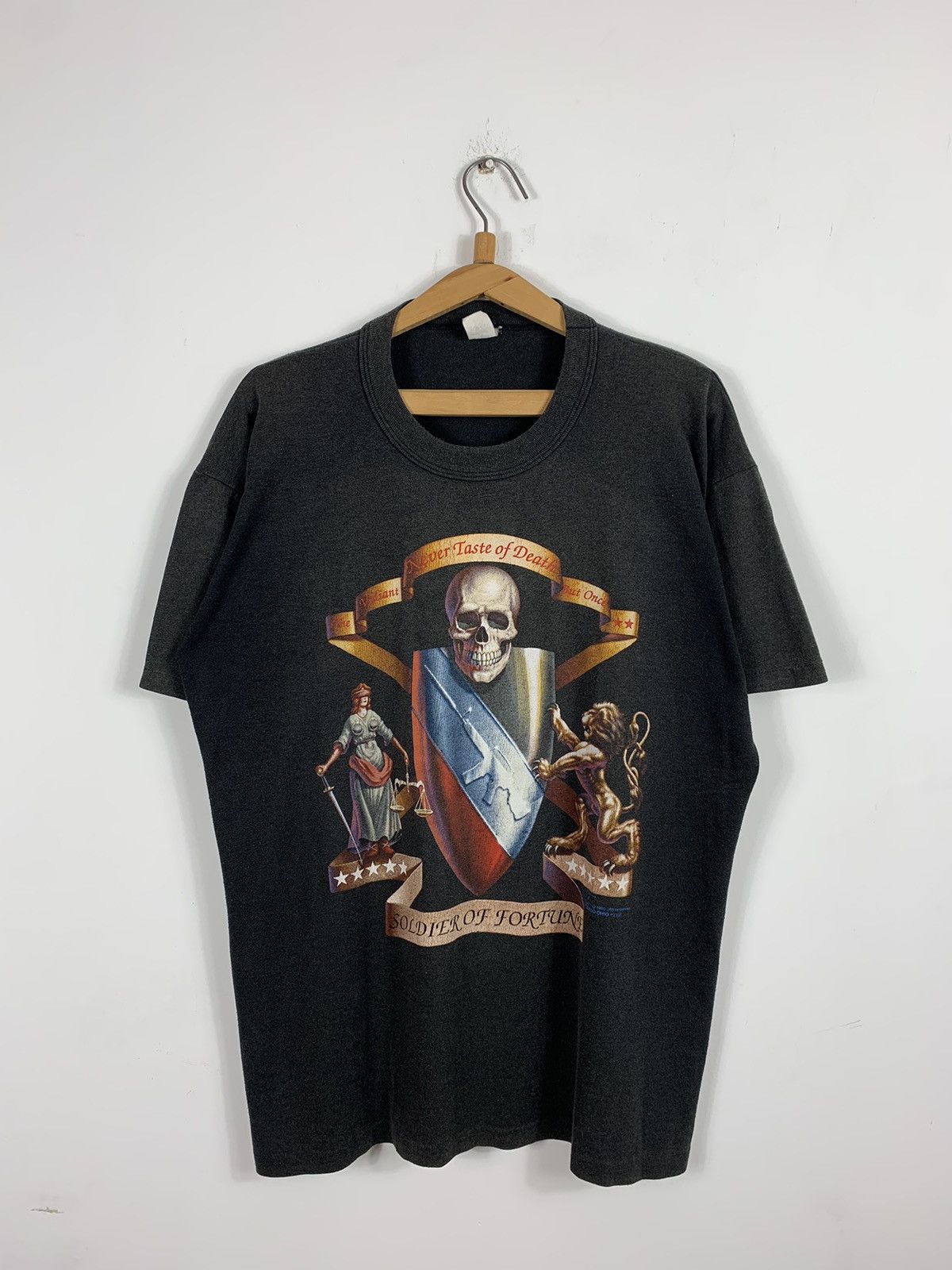 Vintage Vintage 1990 jrs enterprises soldier of fortune military tee ...