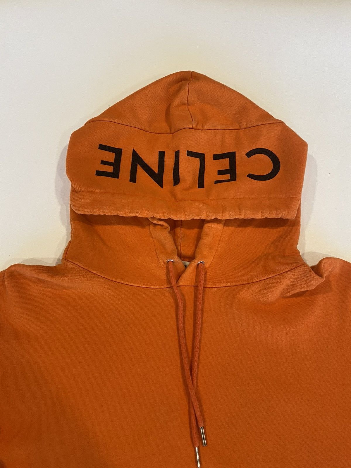 Celine Celine Orange Logo Hoodie | Grailed