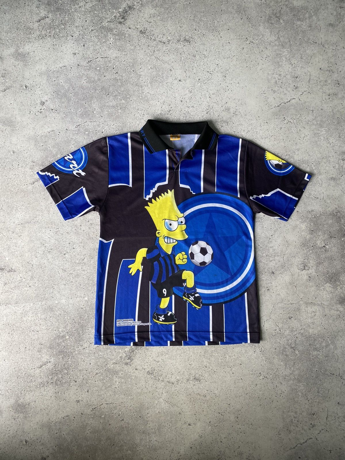 Vintage Vintage 1999 Bart Simpson Inter Football Shirt Jersey Tee | Grailed