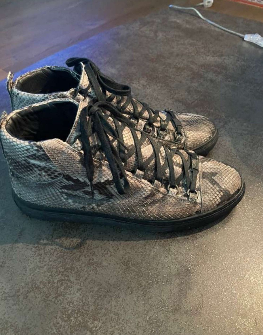 Balenciaga Balenciaga Arena High Python Leather Sneakers Men’s | Grailed