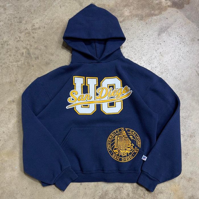 Vintage Vintage Russell UCSD Cotton Casual Streetwear Hoodie | Grailed