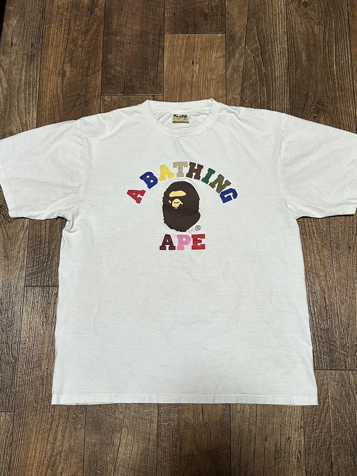 Bape Bape Colors College Tee | Grailed