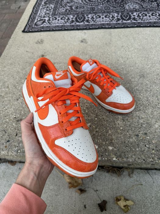 Nike Nike Dunk Low Cracked Orange Total Orange Shoes | Grailed