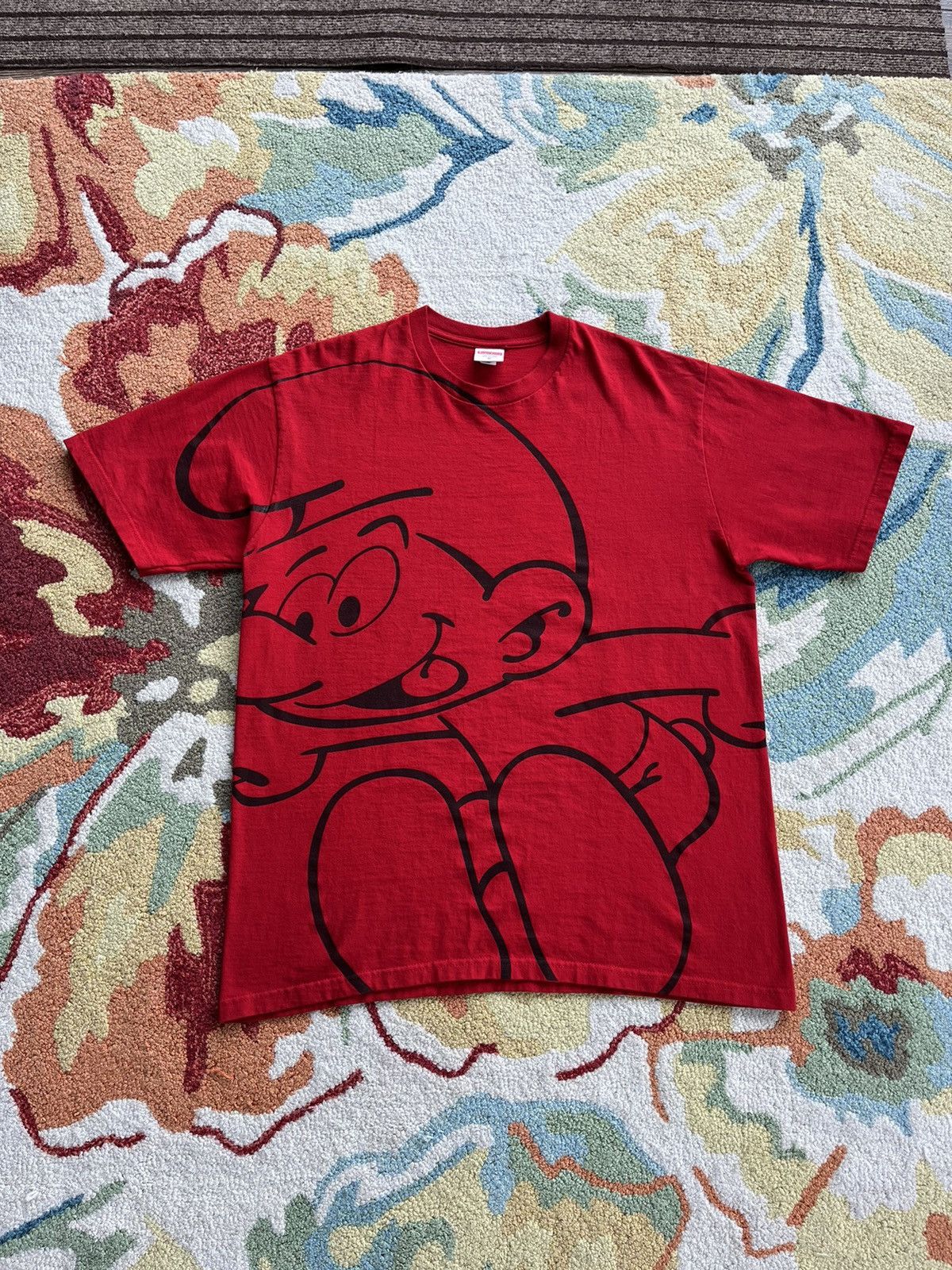 Disney × Supreme Supreme Smurf Tee FW20 Red | Grailed