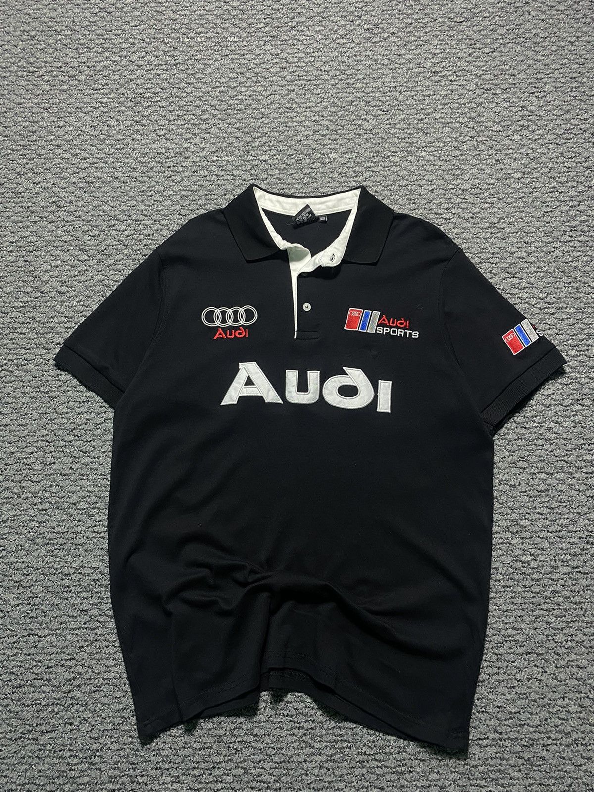 Audi × Racing × Vintage Audi Sport RS Polo Shirt Motor Racing Top Car ...