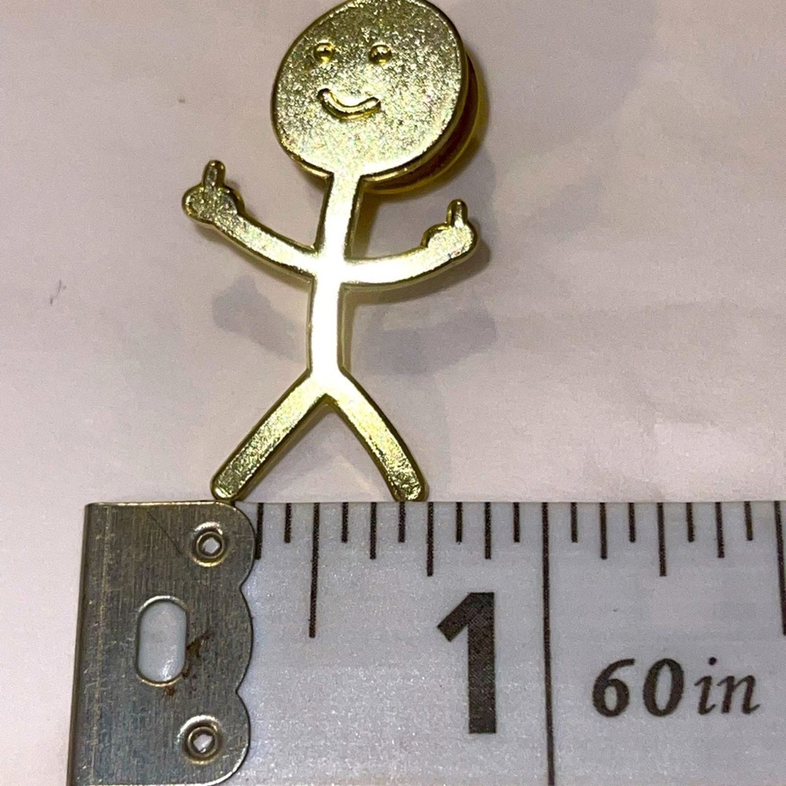 Other Stick Figure Double Middle Finger Pin Brooch | Grailed