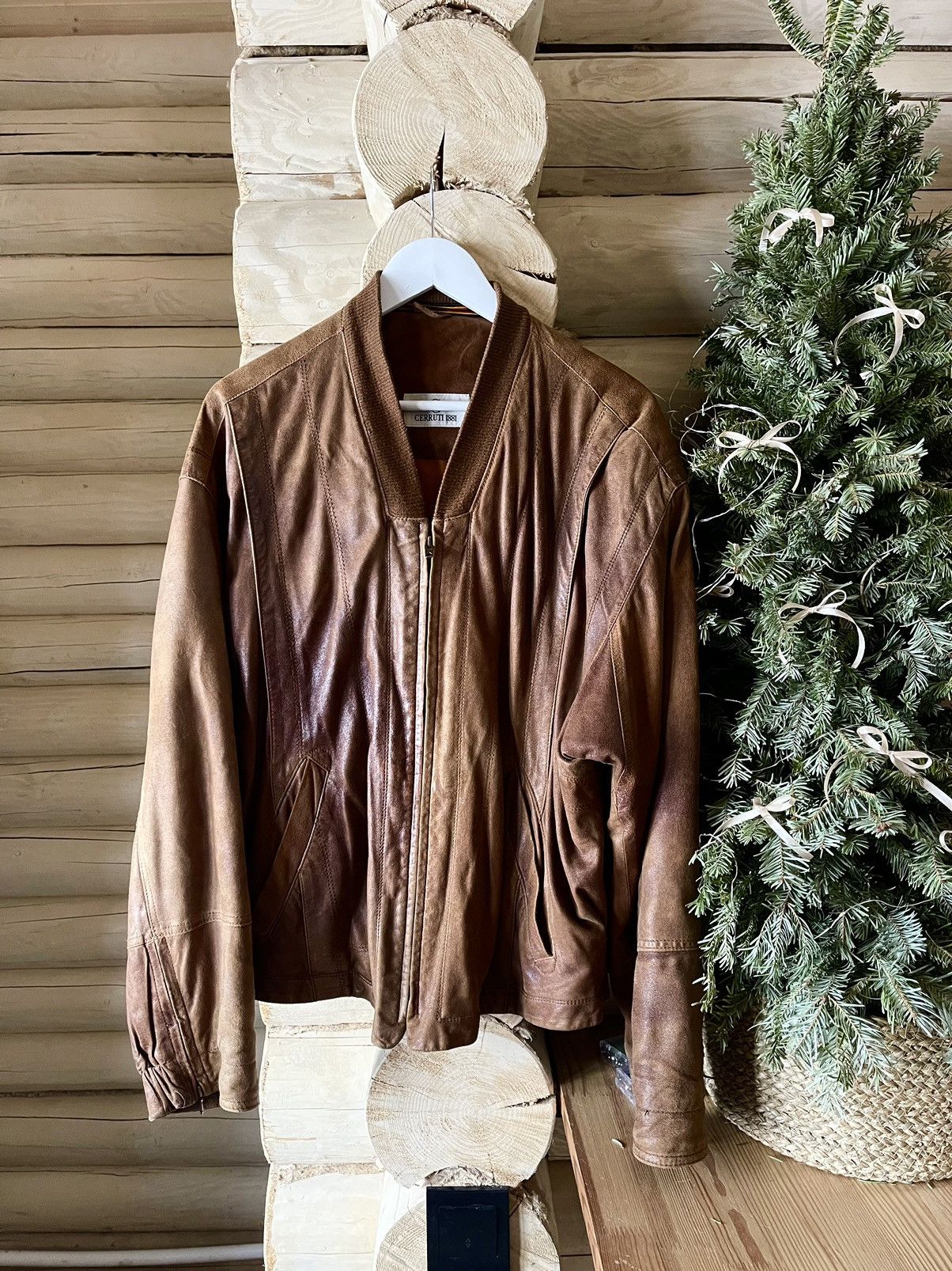 Cerruti 1881 × Leather Jacket × Vintage 90’s Cerruti 1881 Brown leather ...