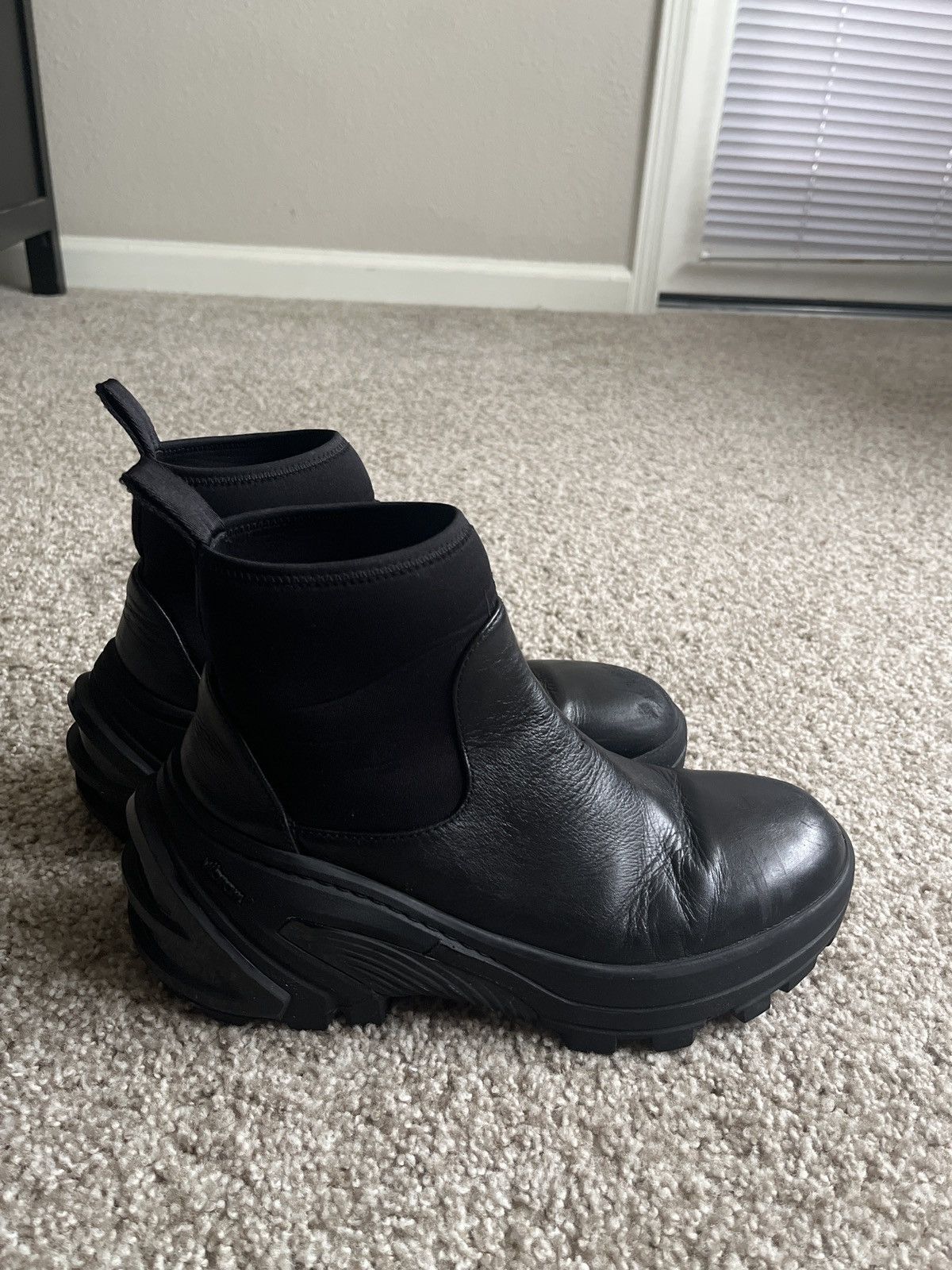 1017 ALYX 9SM Alyx Leather Vibram sole boots | Grailed