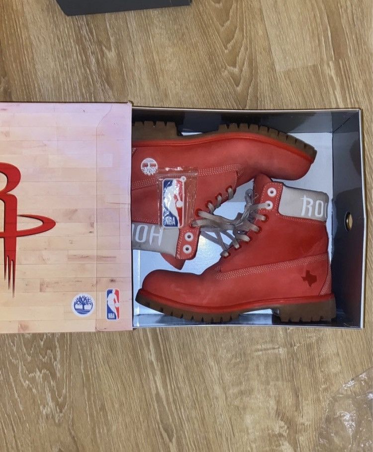 NBA × Timberland Timberland X NBA X Houston Rockets 6” boots | Grailed
