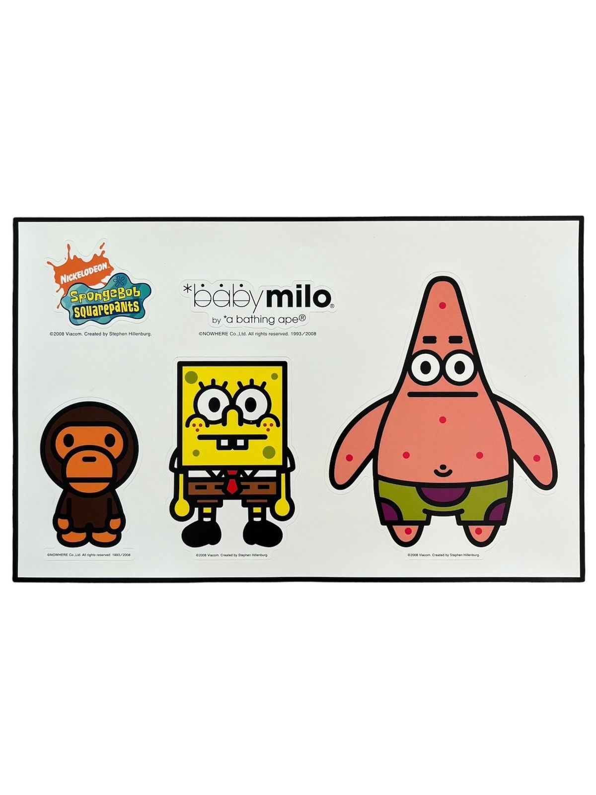Bape 2008 Baby Milo x Spongebob Large Stickers | Grailed