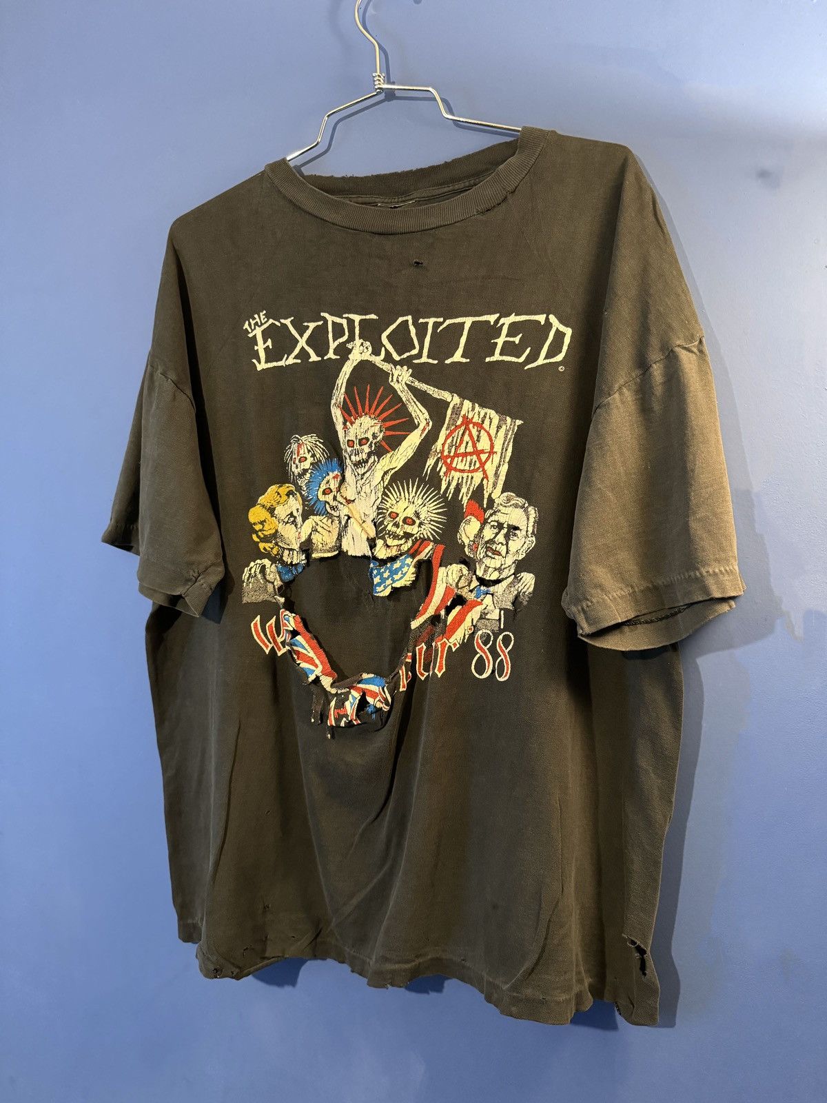 Vintage Vintage The Exploited 1988 Punks Not Dead Tour Tee Shirt | Grailed