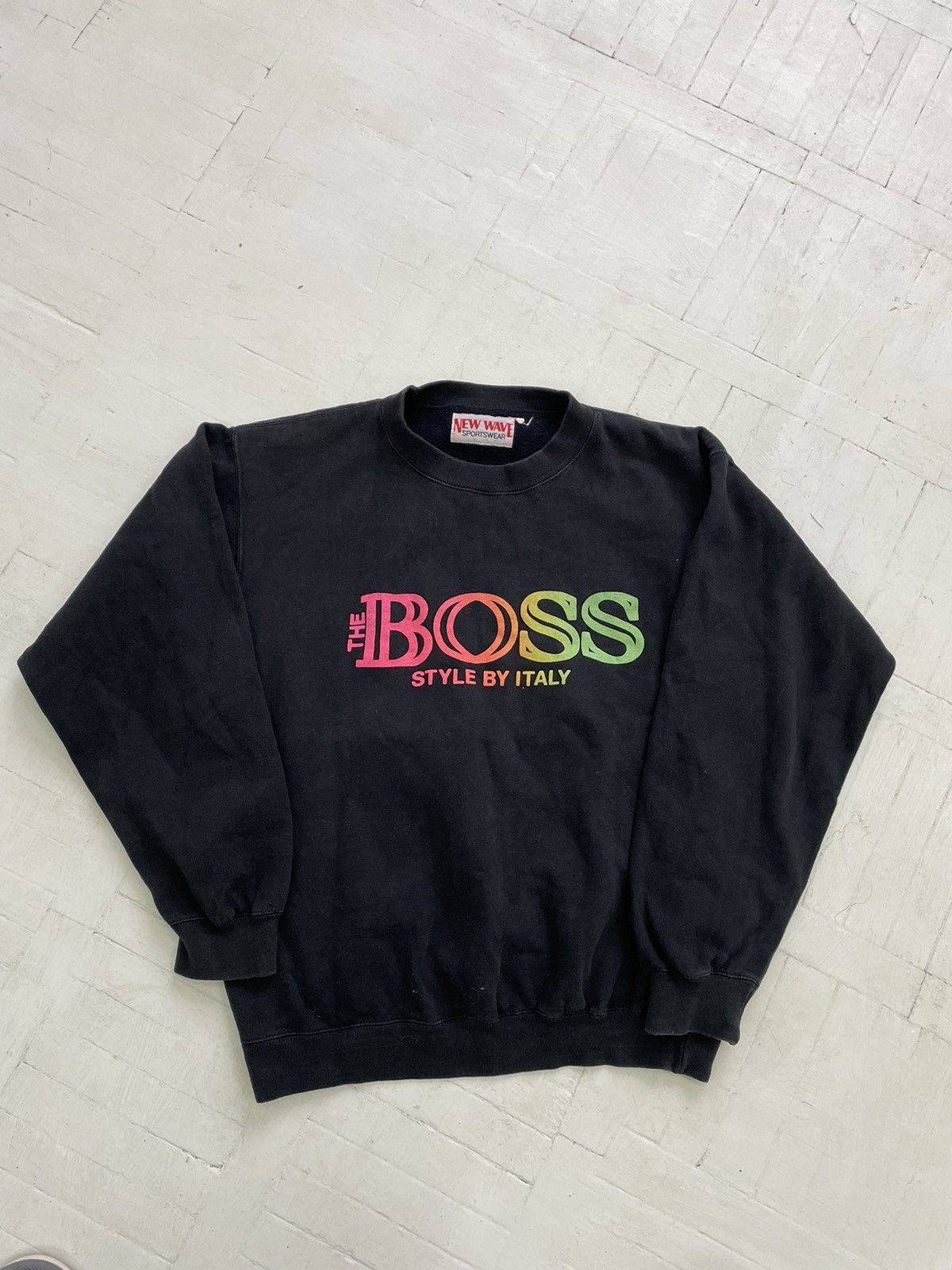 Vintage Hugo Boss Vintage 80s 90s Black Sweatshirt Luxury made Italy ...