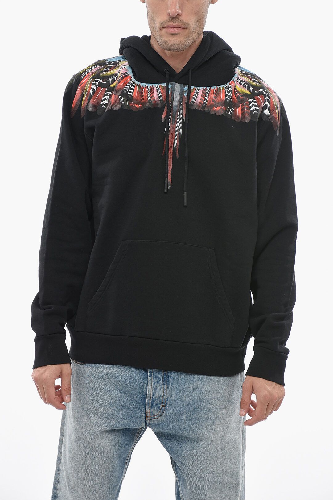 Marcelo Burlon og1mm0424 Grizzly Wings Hoodie in Black | Grailed