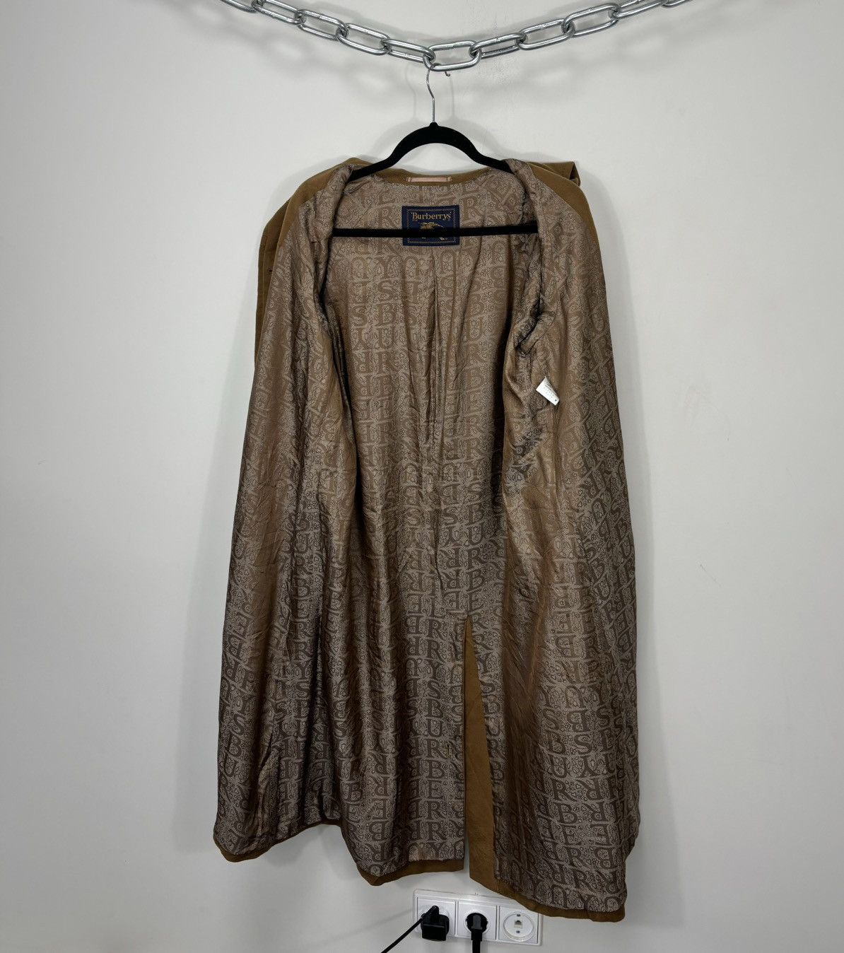 Vintage Burberry Monogram Very Rare Luxury Long Wool Coat | Grailed